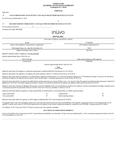 Inuvo, Inc. (INUV) 2016年年度报告「NYSE」.pdf_三个皮匠报告