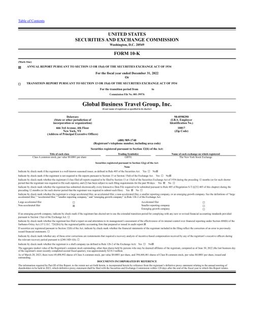 Global Business Travel Group, Inc. (GBTG) 2022年年度报告「NYSE」.pdf_三个皮匠报告