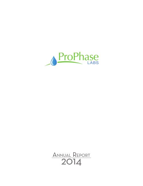 ProPhase Labs, Inc. (PRPH) 2014年年度报告「NASDAQ」.pdf_三个皮匠报告